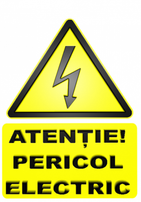 Sticker Atentie pericol electric | stickere.ro