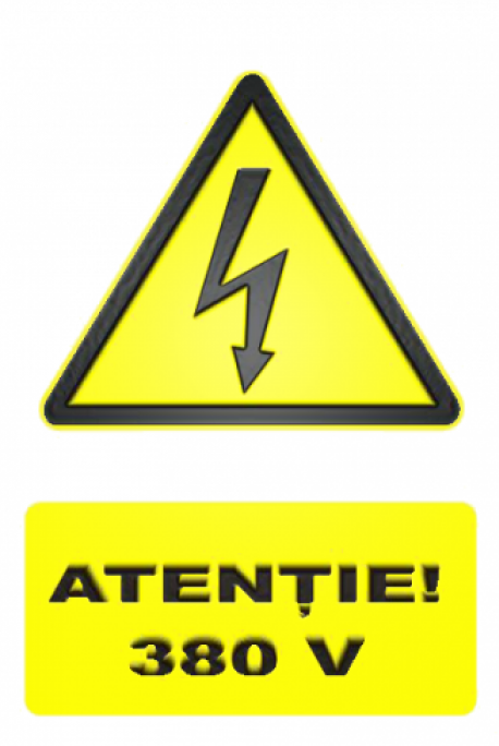 Sticker Atentie! 380 V