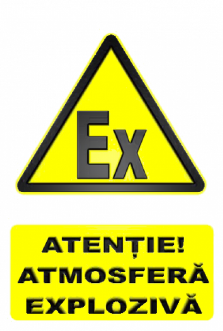Sticker Atentie! Atmosfera exploziva | stickere.ro