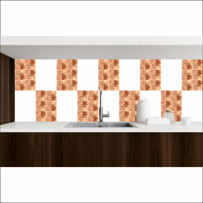 Sticker autocolant faianta model frunza de plop 2:3 | stickere.ro