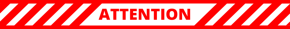 Sticker autocolant Attention | stickere.ro