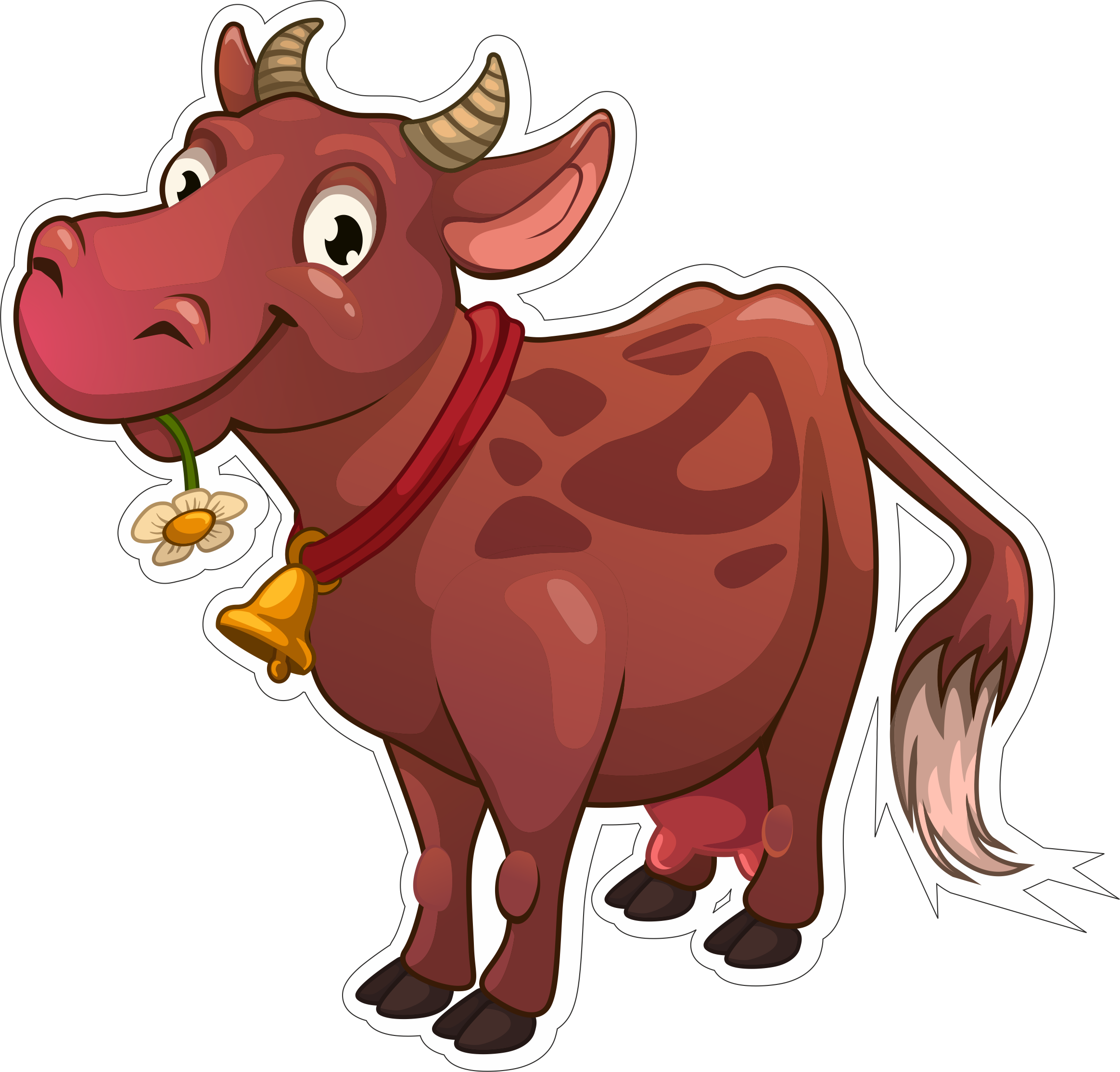 Sticker autocolant Vacuta rosie | stickere.ro