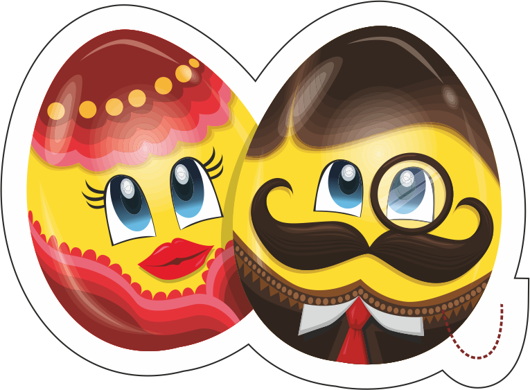 Sticker autocolant Oua colorate | stickere.ro