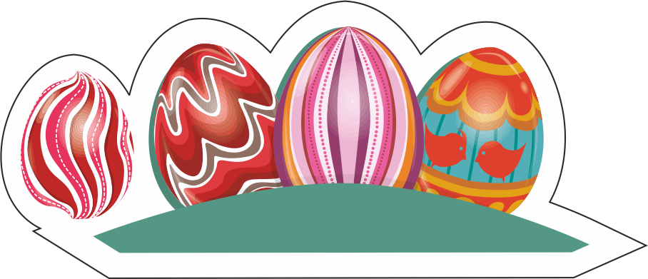 Sticker autocolant Oua colorate | stickere.ro