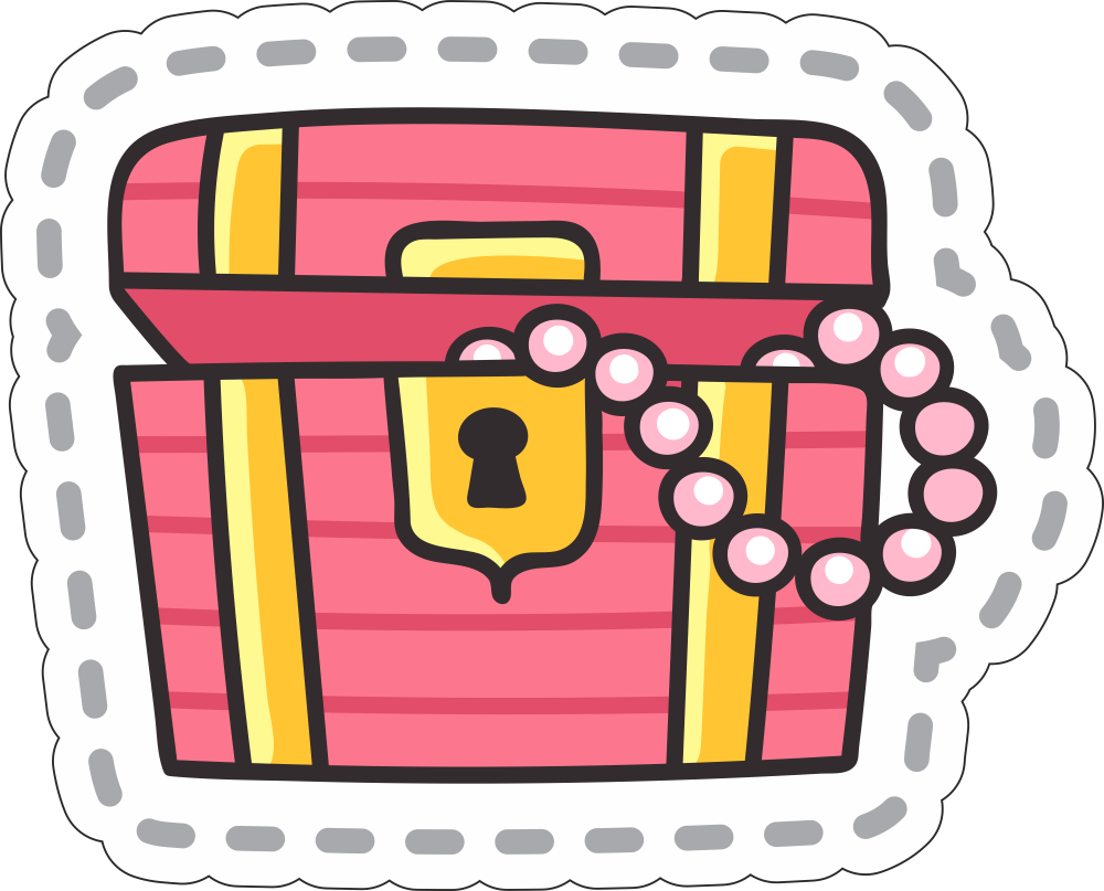 Sticker autocolant Cufar cu comoara | stickere.ro